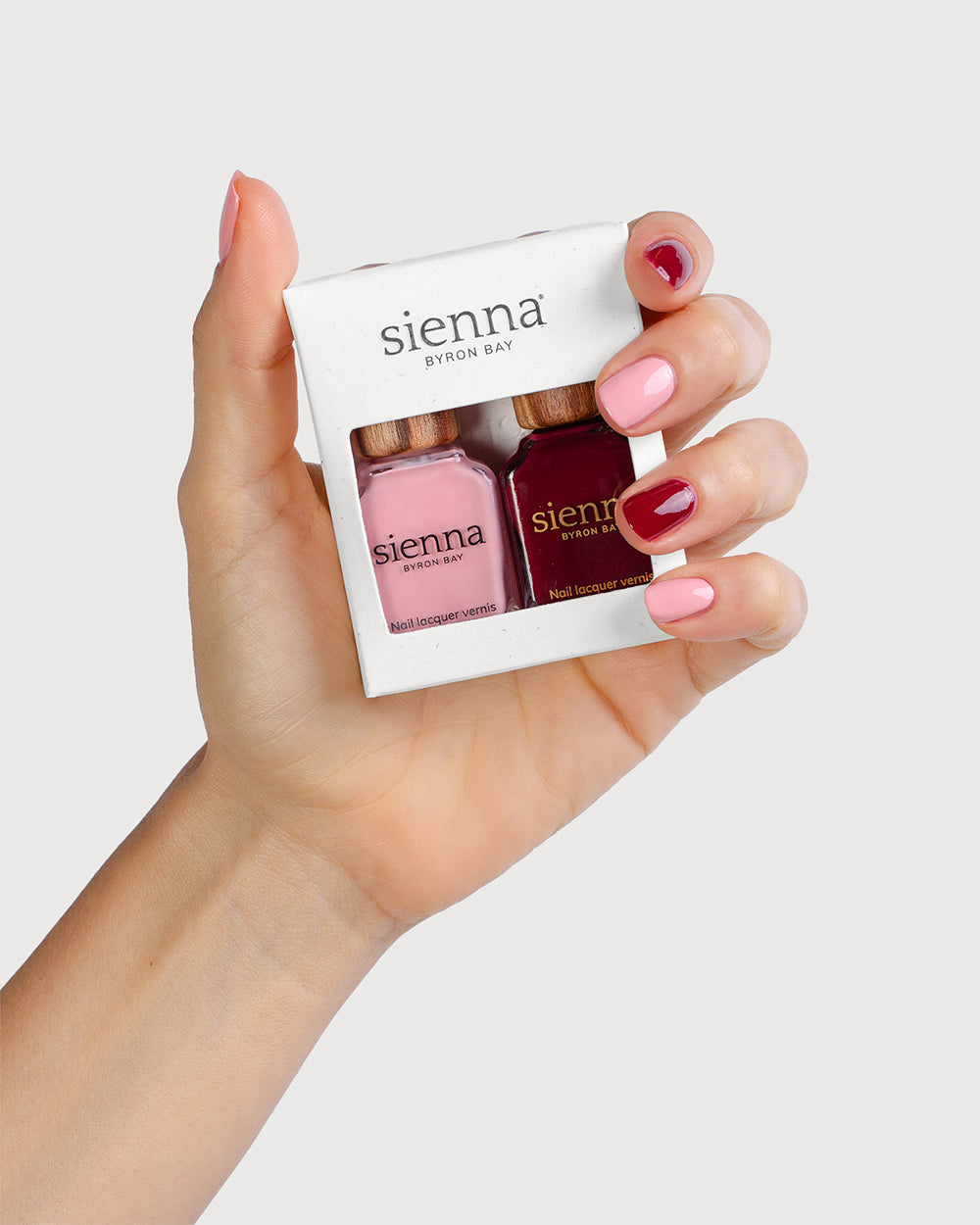 Harmony Duo | Pink & Red | Natural & Vegan Nail Polish – sienna.co