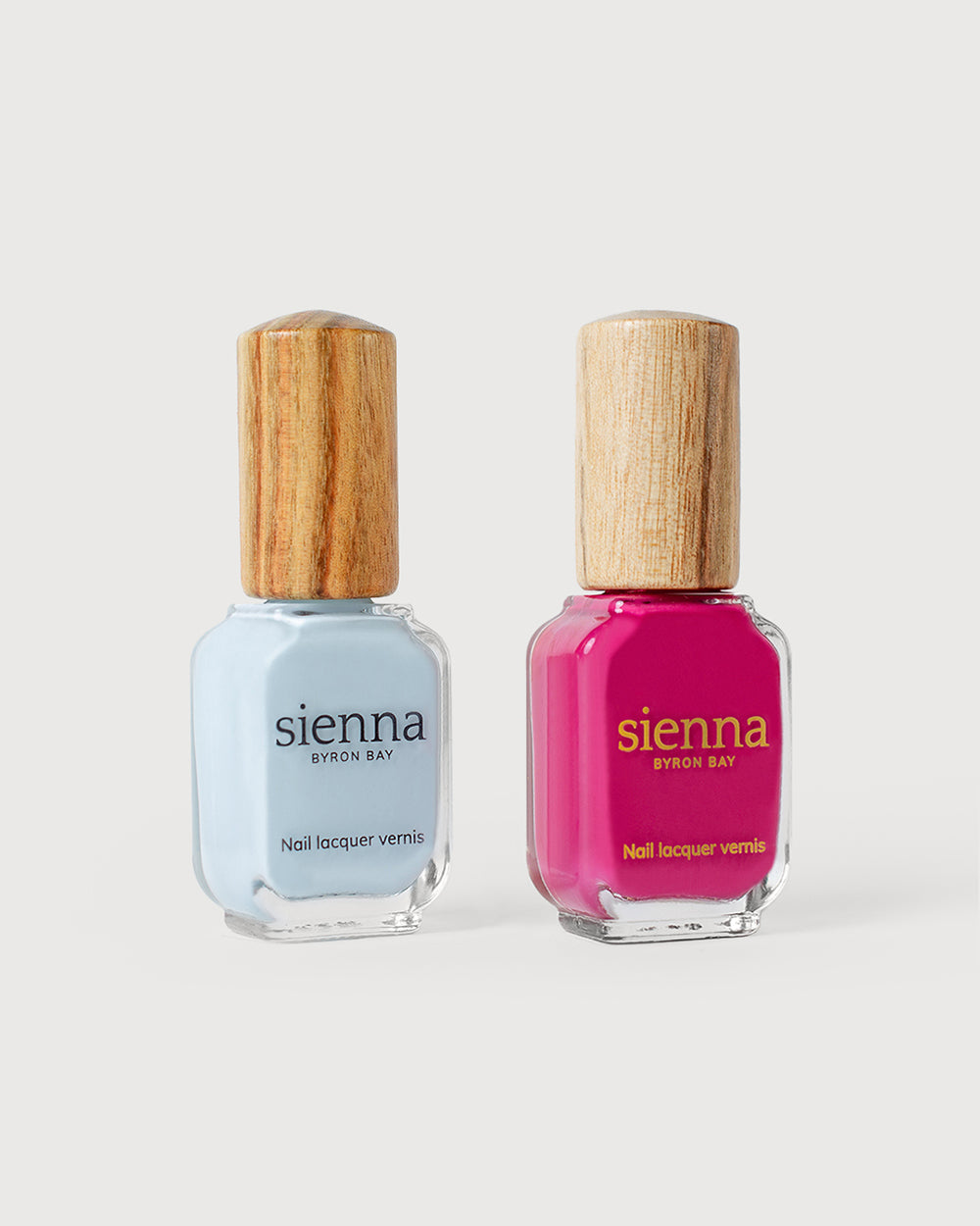 Seaside Duo | Pastel Blue & Bold Raspberry | Natural & Vegan Nail ...
